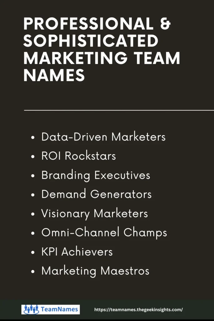 Marketing Team Names: 550+ Creative, Fun, and coIdeas